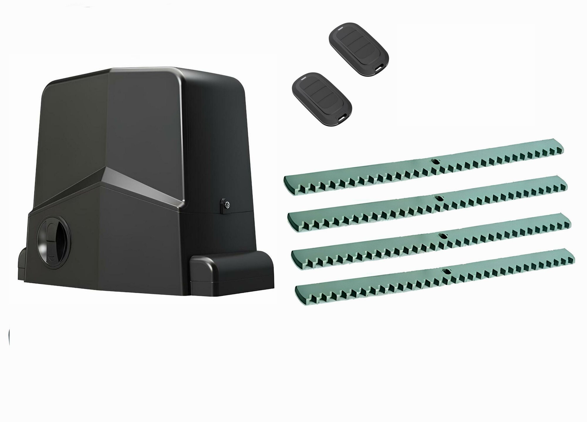 Автоматика для откатных ворот ARW-600MKIT KR4, комплект: привод, 2 пульта, 4 рейки