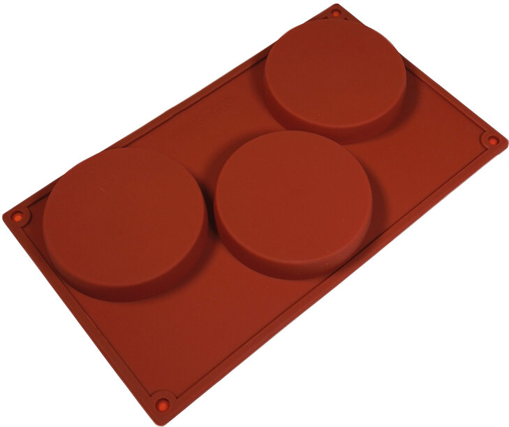 Силиконовая форма Диск 100 мм. 3 ячейки