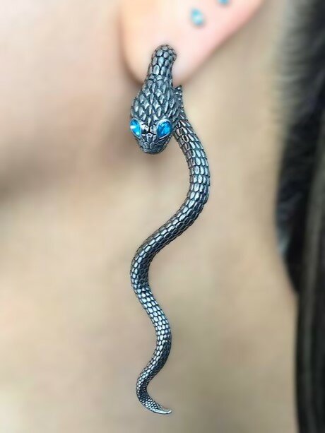 Серьги-трансформеры, славянский оберег, металл, фианит