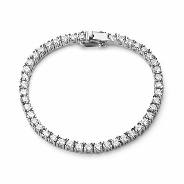 Браслет, серебро, 925 проба, фианит