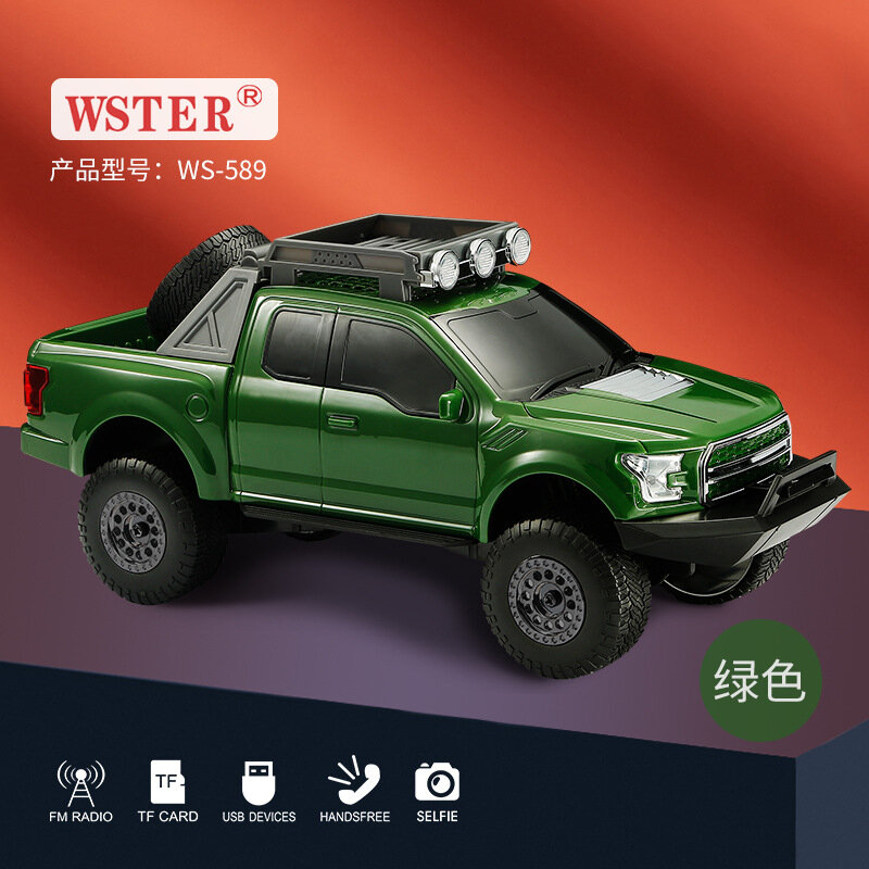 Динамик автомобильный Ford Raptor, встроенный аккумулятор, Bluetooth 5.0, IPX 4, темно-зеленый