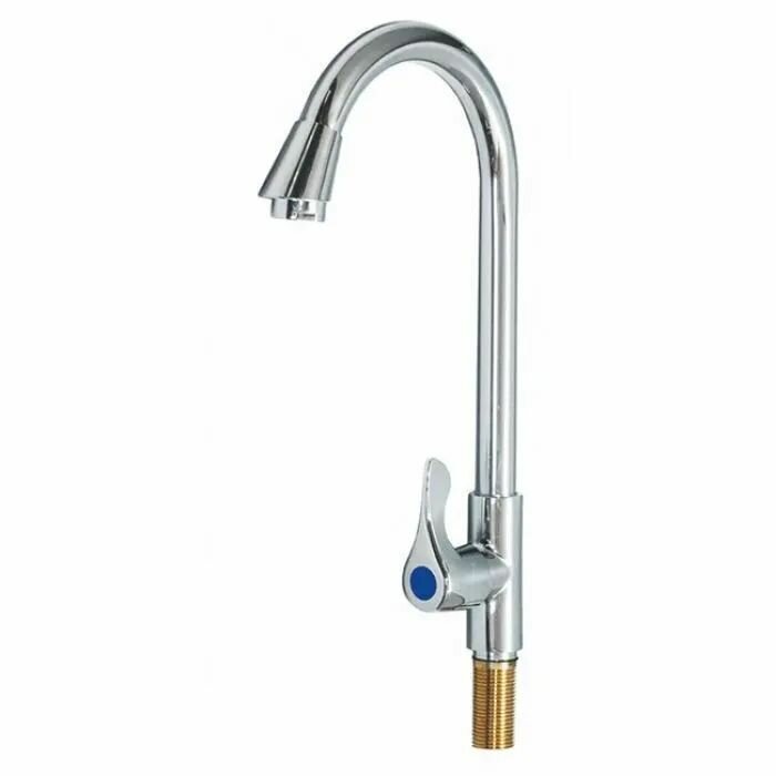 Кран-моно для кухни с поворотным изливом, моно, только для холодной воды, V-7050 Хром