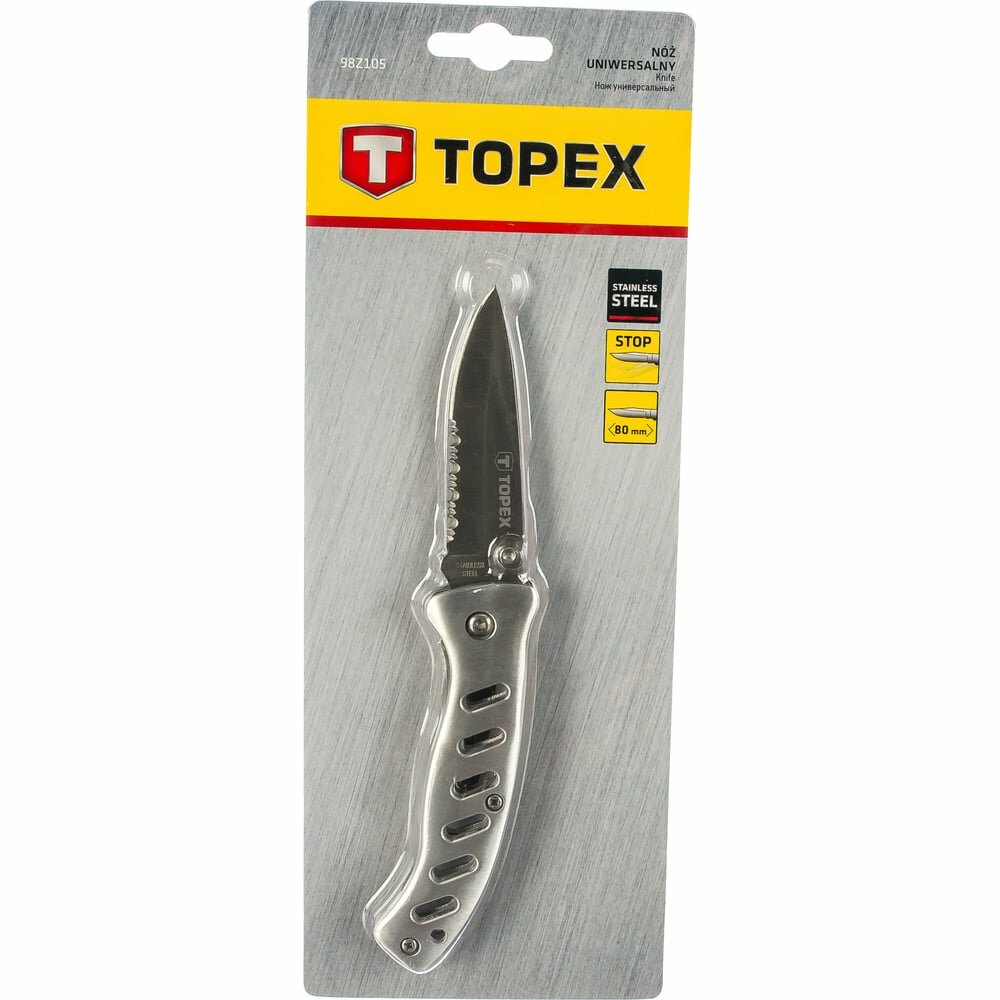 Универсальный складной нож TOPEX 98Z105