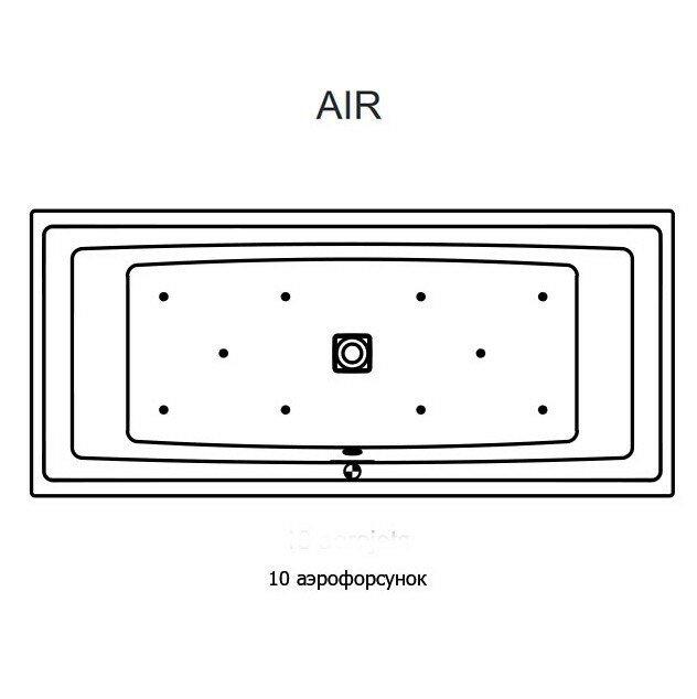 Гидромассажная ванна RIHO STILL SQUARE AIR 180x80
