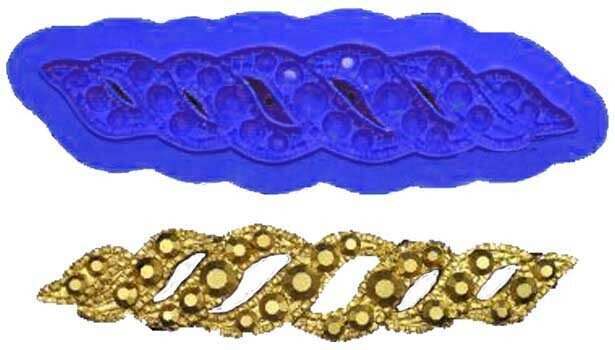 Молд для шоколада/мастики силиконовый Брошь скрученная 18х6 см. (Набор из 1 шт.)