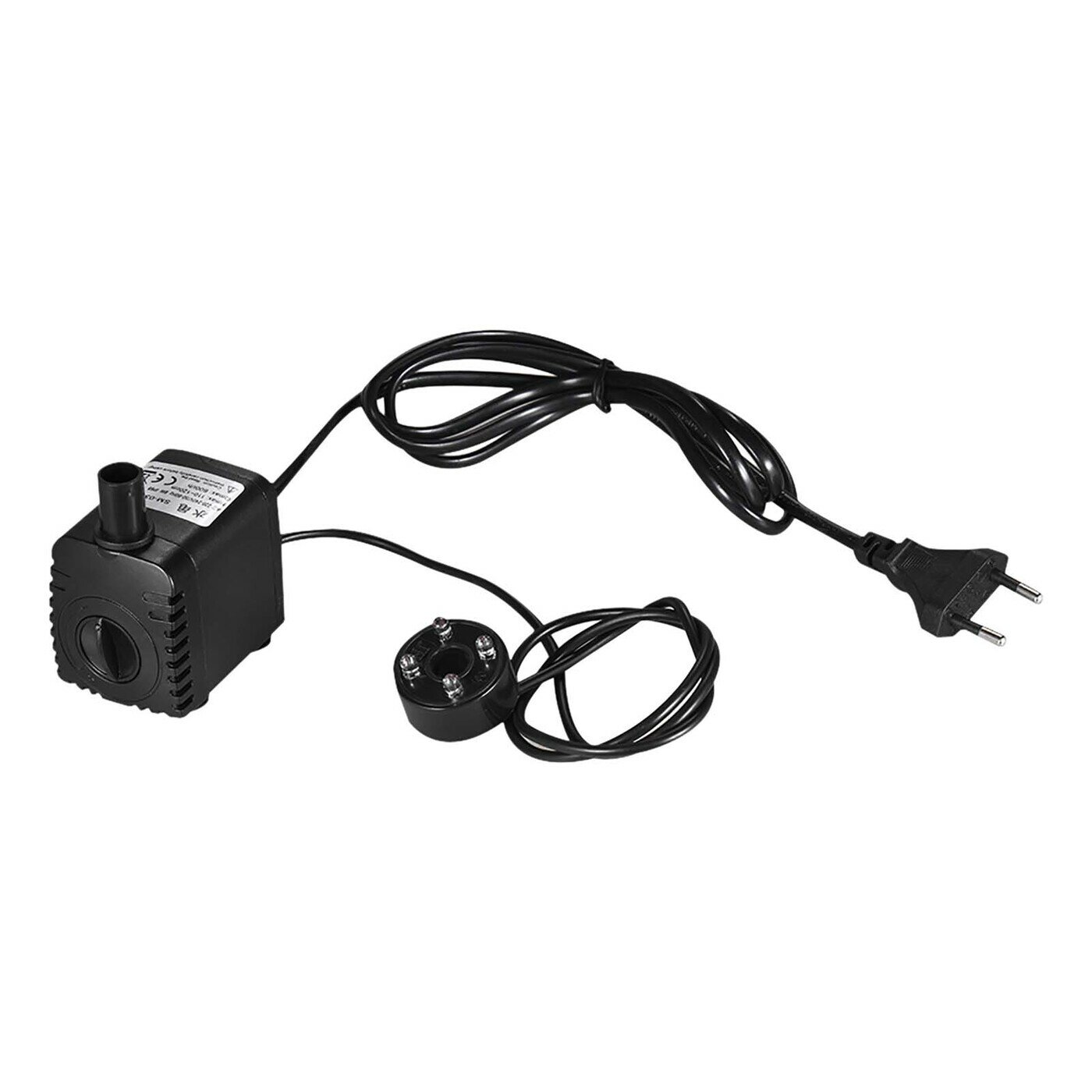 Погружной водяной насос 600 л / ч 8 Вт с 4 светодиодами 2 сопла диаметра Ультра тихий