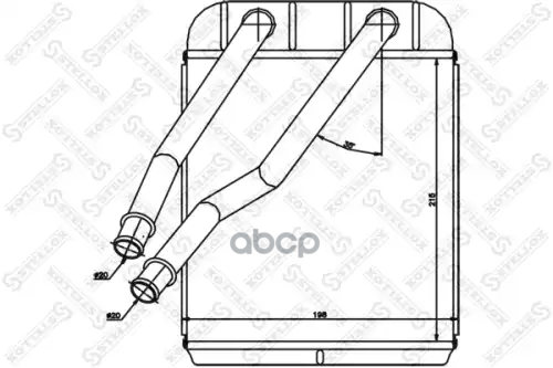 Радиатор печки AUDI Q7 06>, VW Toureg All 02>/ Amarok 10> Stellox арт. 10-35205-SX