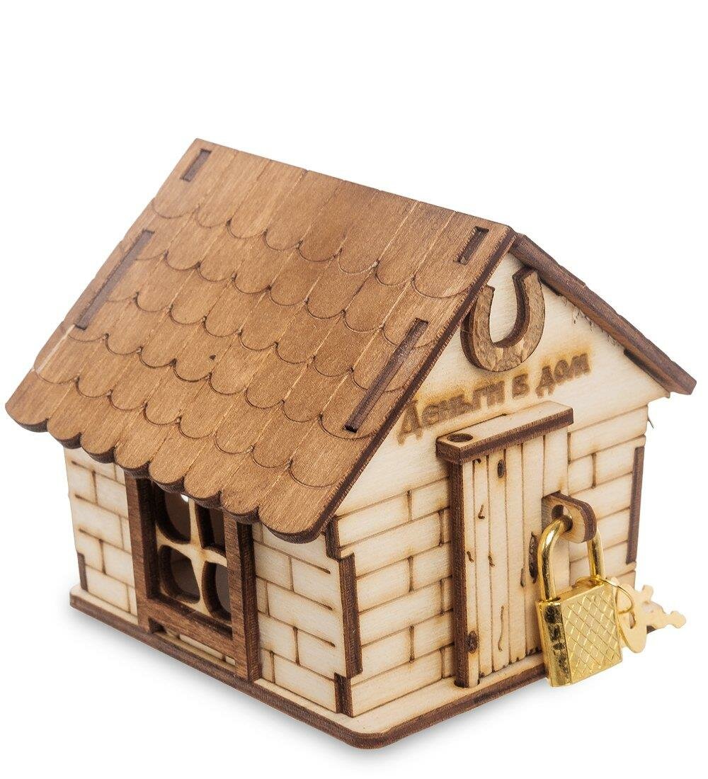 Копилка Дом с подковой мал. A2154098 Народные промыслы, Россия, дерево