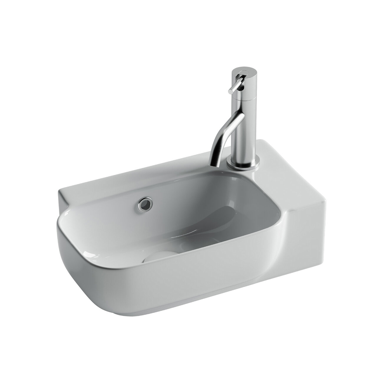 Раковина Ceramicanova (Керамиканова) Element подвесная 140х403х249 мм CN6074L Белый