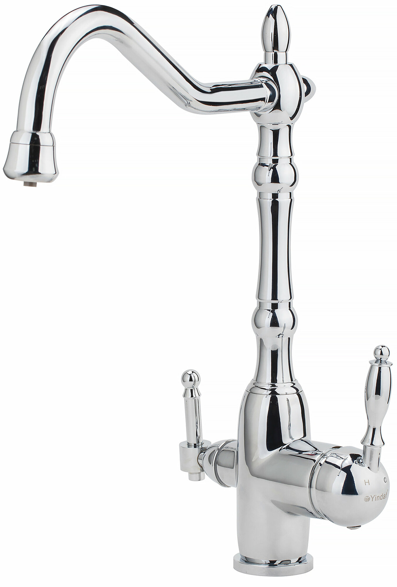 Y9047 Смеситель для кухни с высоким изливом и подключением фильтра, Glasar