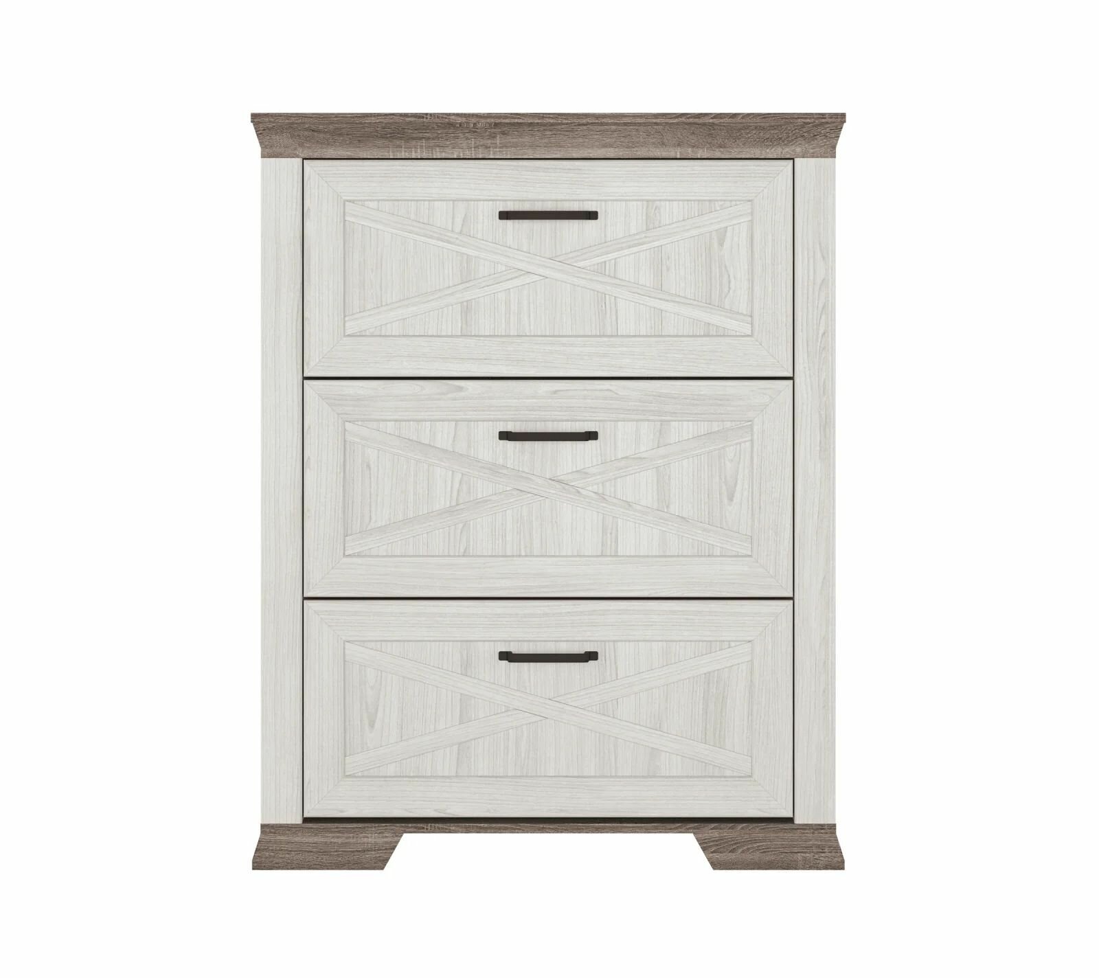 Тумба марсель SFB3B ясень снежный, напольная с ящиками