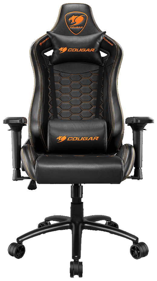 Компьютерное кресло COUGAR Outrider S игровое, обивка: искусственная кожа, цвет: черный