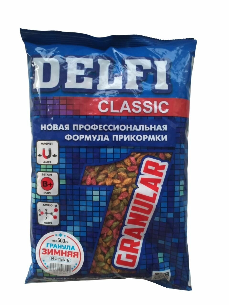 Прикормка Делфи DELFI ICE FISH Гранула зимняя 500 гр. / Мотыль