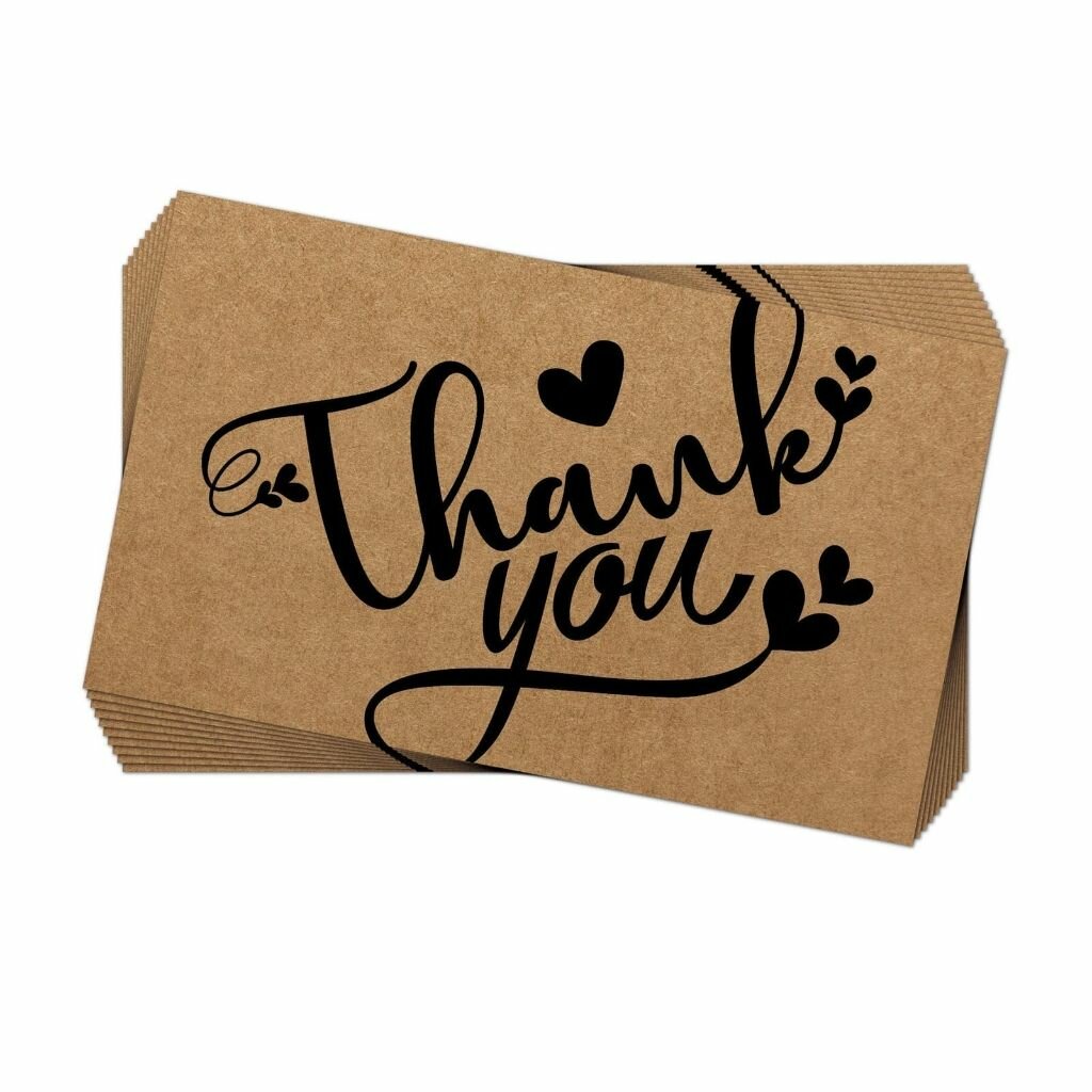 (1 комплект из 50 листов) Простая благодарственная открытка в стиле ретро-2