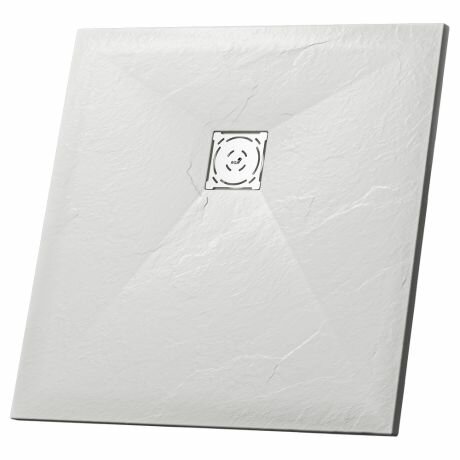 Душевой поддон из искусственного камня RGW STL-MW прямоугольник 100х100 белый мрамор матовый