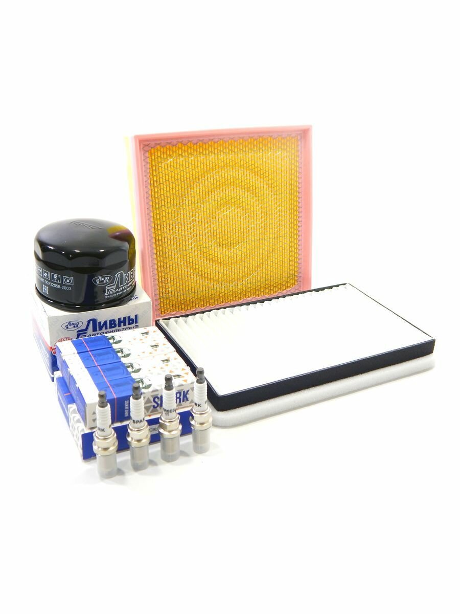 Комплект фильтров и свечей для ТО Гранта, Калина 16V