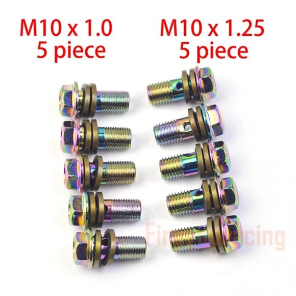 Болты банджо M10x1.0/1.25, 5 шт, Цвет: Mixture package