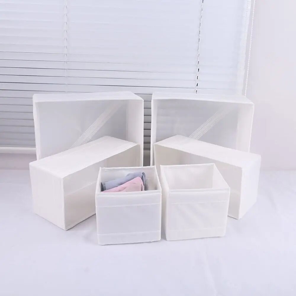 Складные тканевые органайзеры для шкафа Белый, large, white