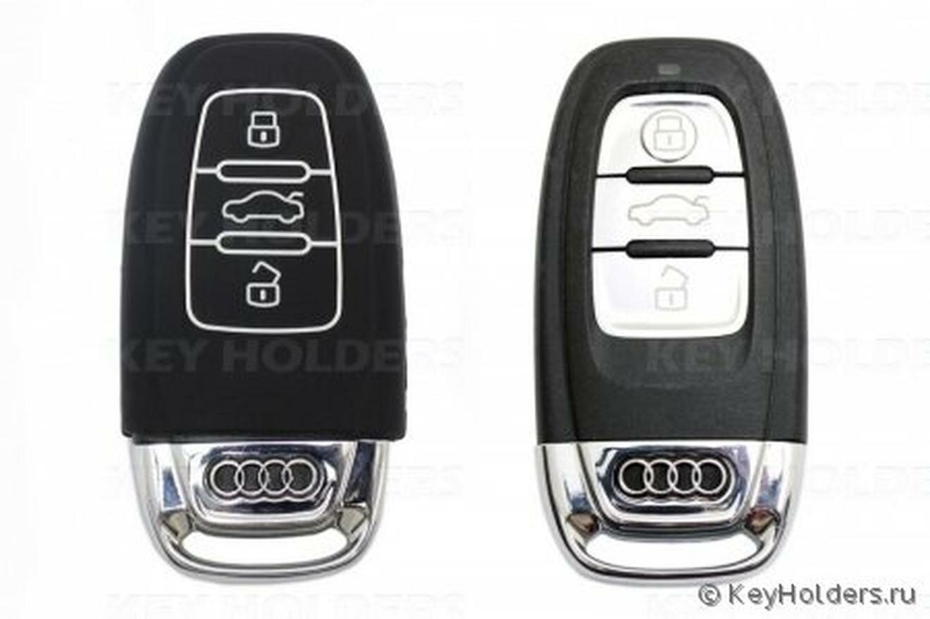 Силиконовый чехол для ключа Audi (Ауди) A1, A4, A3, A6, A7, A8, Q5, Q7, TT