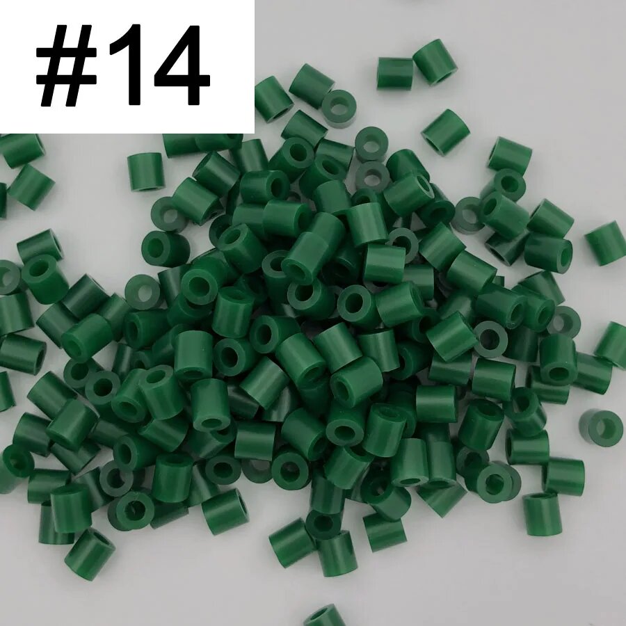 Бусины Hama 5 мм изумрудные #14, 1000 шт