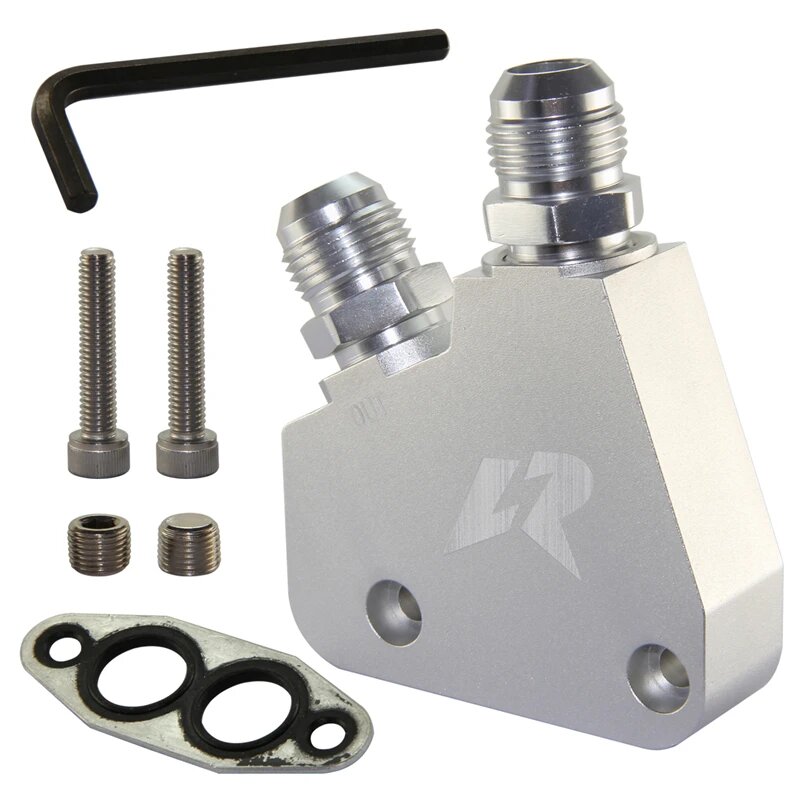 Адаптер масляного радиатора LR FilterI подходит для AN10 GM для двигателей Corvette C5 C6 C7 LS1 LS2 LS3 LS6 Gen IV LSX VE HSV черный/серебристый Silver