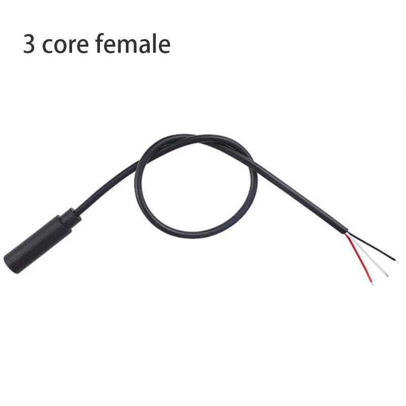 Аудиоудлинитель Gakaki 30 см 3/4 ядра черный 3 croe female, 1 pcs