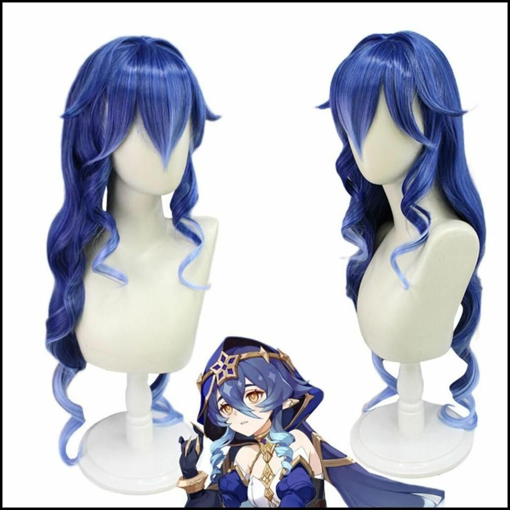 Anime Manga Game Genshin Impact Layla Halloween Carnival Party Cosplay Wig мультфильм аниме косплей парик