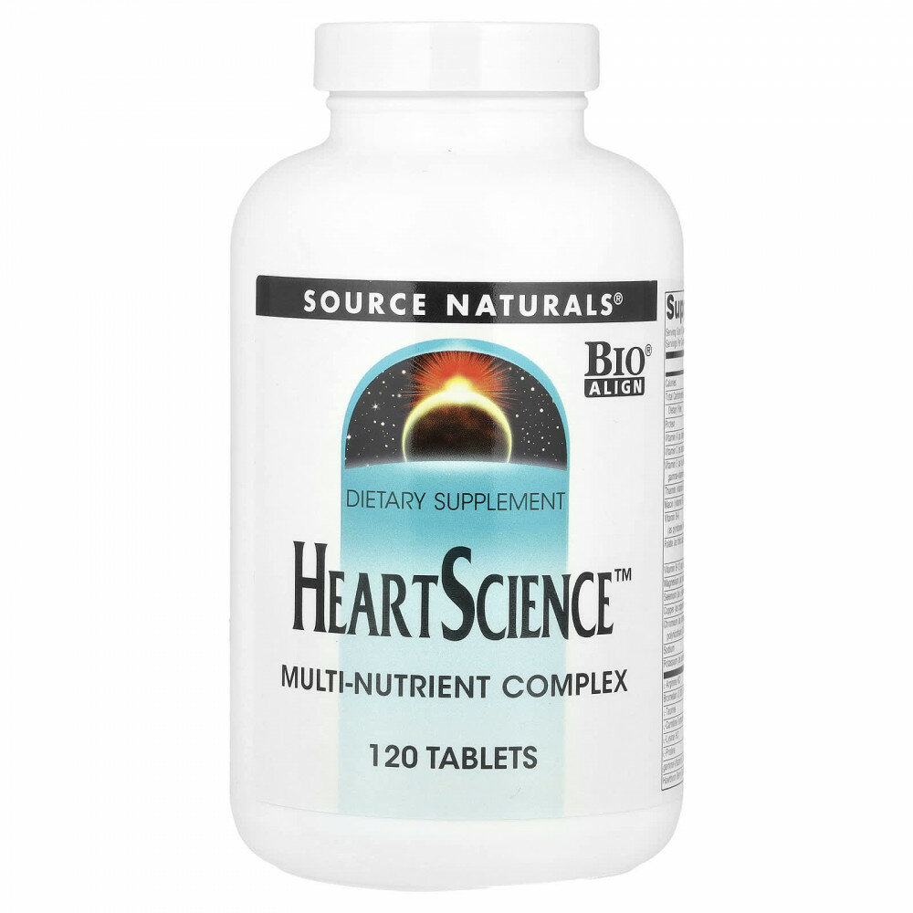 Source Naturals, Heart Science, комплекс мультинутриентов, 120 таблеток