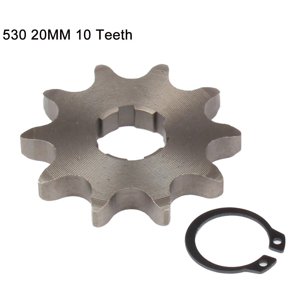 530 Цепь 20 мм 10 11 12 13 14 15 16 17 18 19 20 21 Зубьев Передние звездочки двигателя для 200 250cc Dirt Bike ATV Quad Buggy Motorbike Серый, 10T
