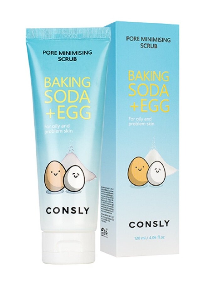 Скраб для лица Consly Сода и яичный белок, 120 мл