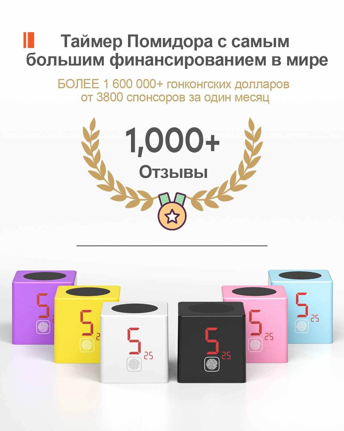 Кухонный таймер llano I820, с LED-экраном, магнитный, 5 предустановок, 20 ч работы — фото 1