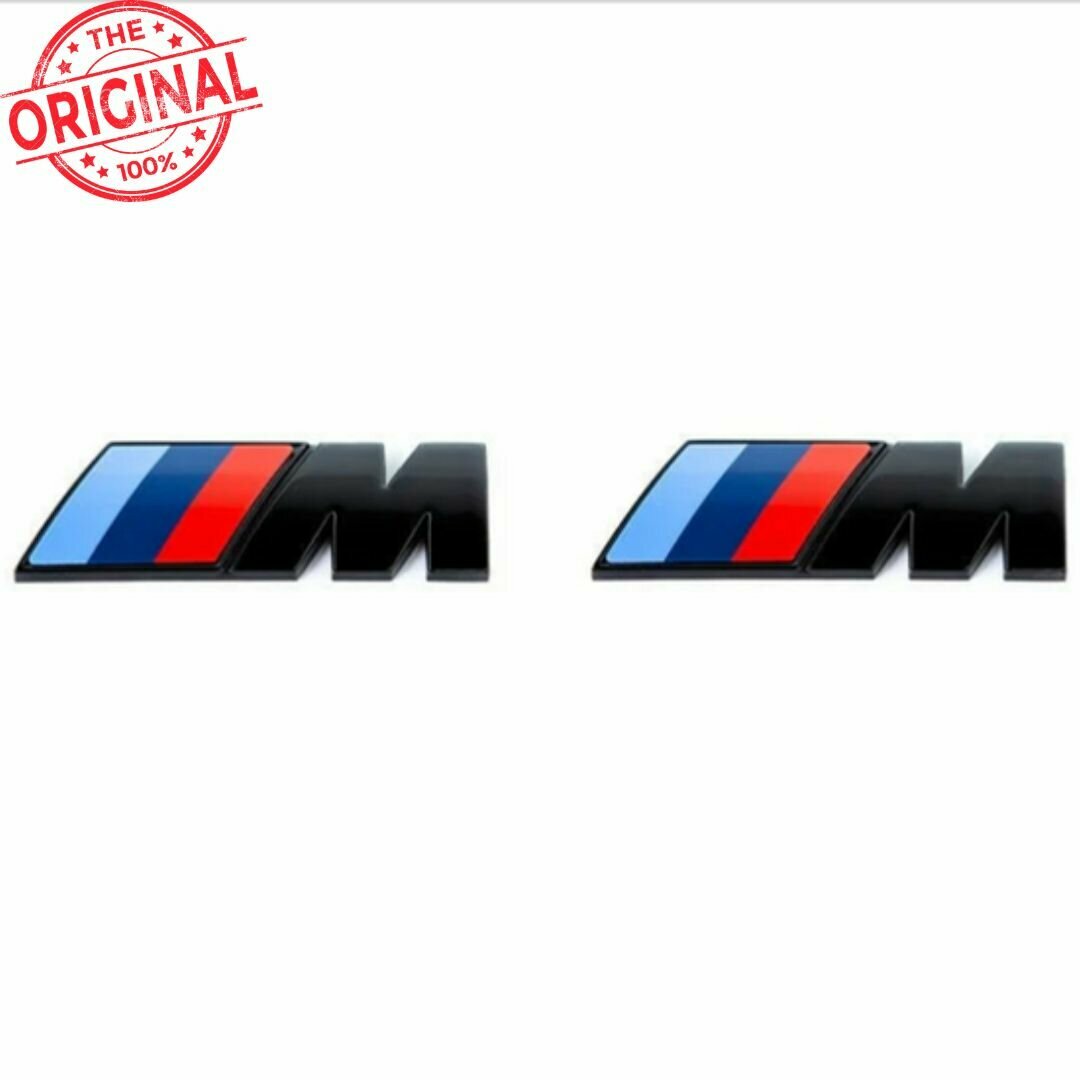 Оригинальный Комплект эмблем M на крыло BMW X-серии 5.5х2 см 51145A4B373 (2 шт.)