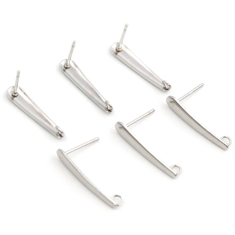 Крючки для сережек из нержавеющей стали Cqhcyb 20 шт. 15x12mm, Stainless Steel