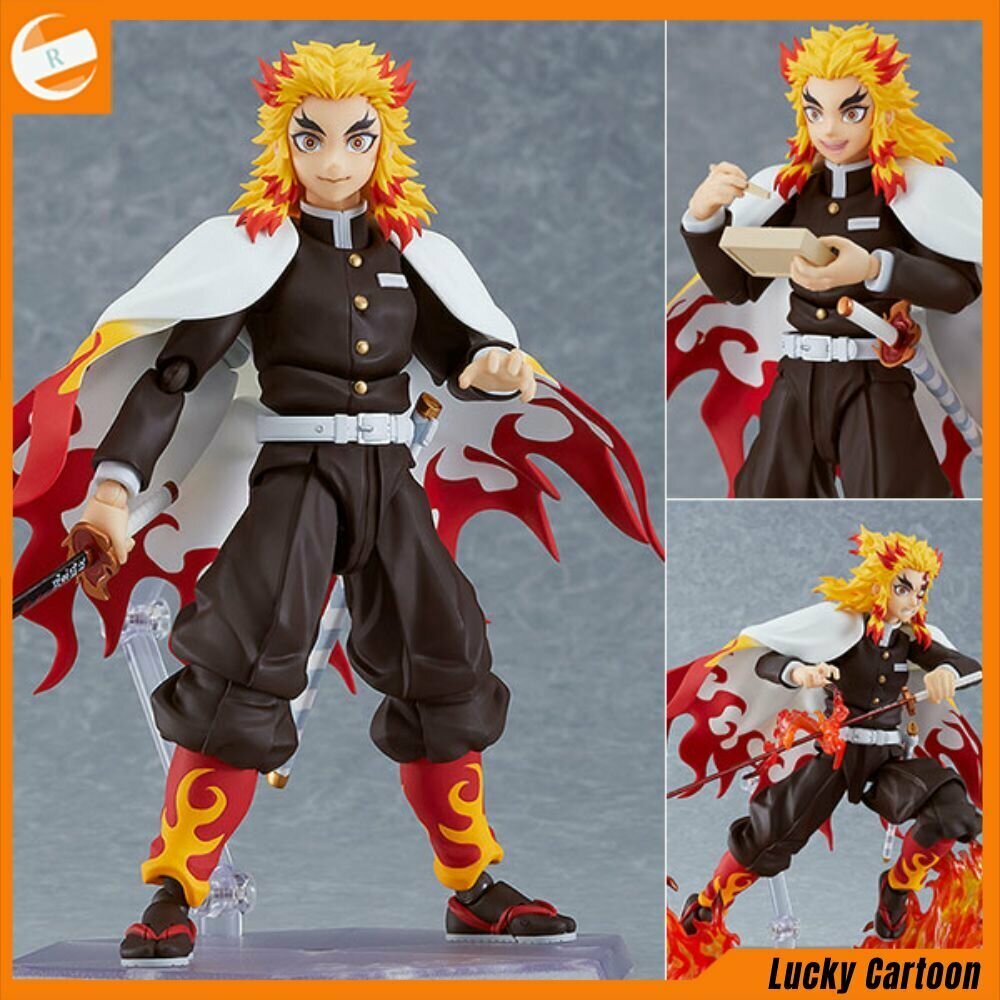 Фигурка Клинок рассекающий демонов Кёджуро Ренгоку / Demon Slayer Kyojuro Rengoku figma 553 (14см)