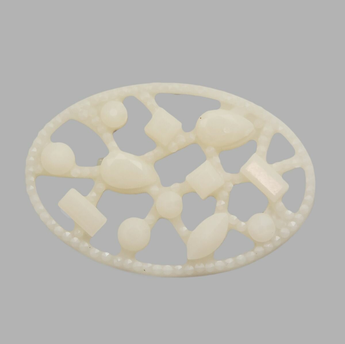 CON2520 Украшение 'Овал' 20*30мм (белый)