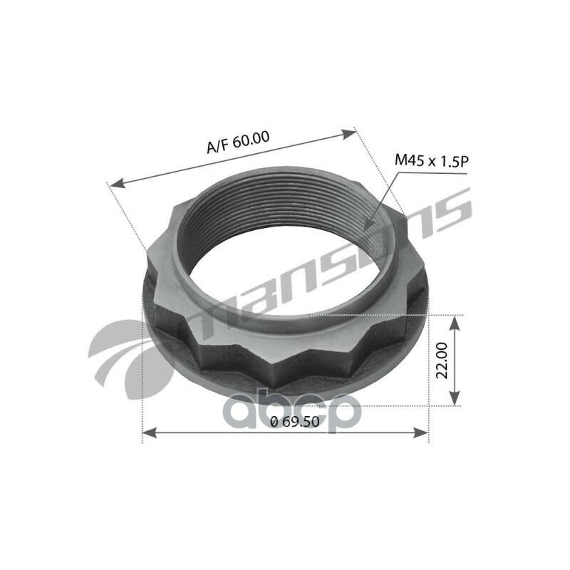Гайка хвостовика 12 граней M45*1.5 Mansons арт. 700002