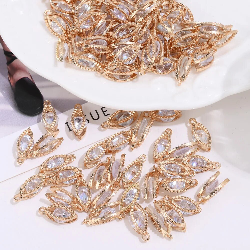 Подвески маркіз 15x6mm, золото, 50шт