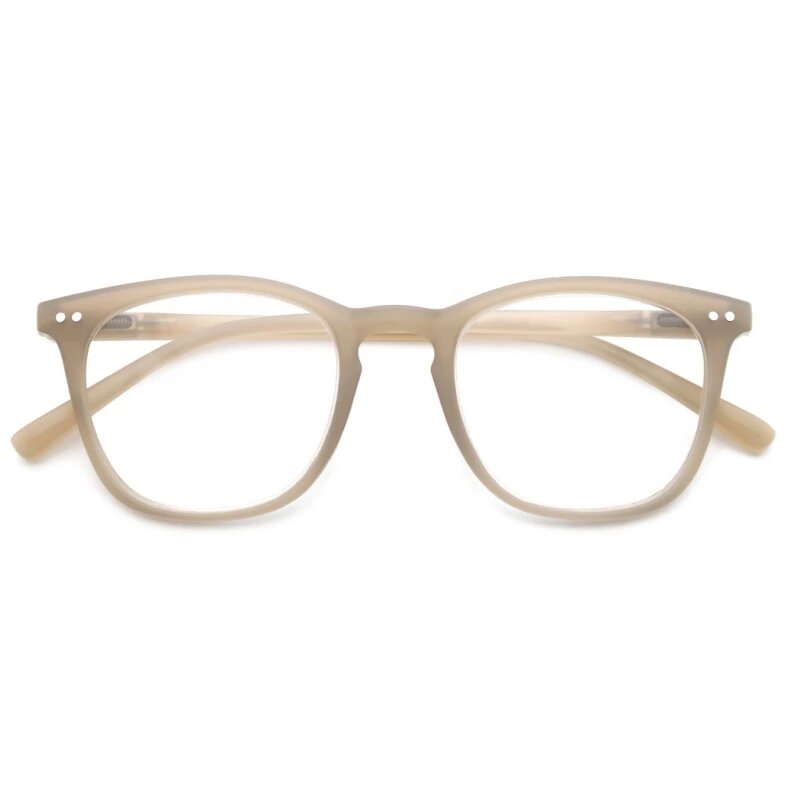 Очки для чтения круглые бежевые MODFANS C9 Matte Apricot +250
