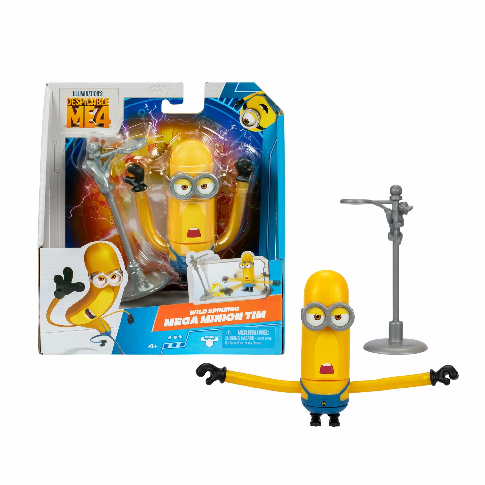 Moose Toys Despicable Me 4 Crash Roll Mega Minion Tim / Набор игрушек для персонажей детских фильмов