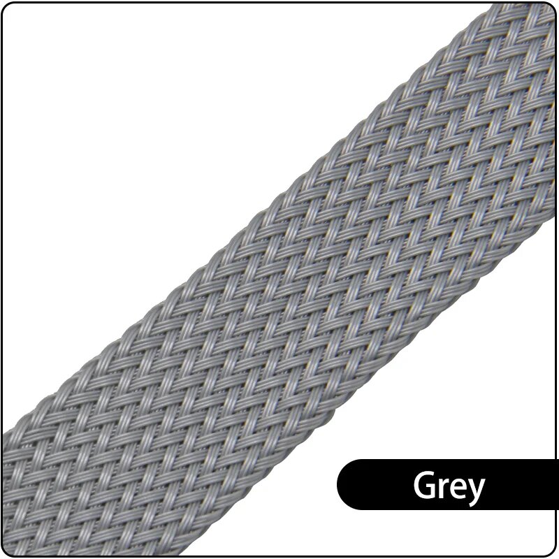 Плетеный кабель-канал 8 мм, Grey, 5 Meters