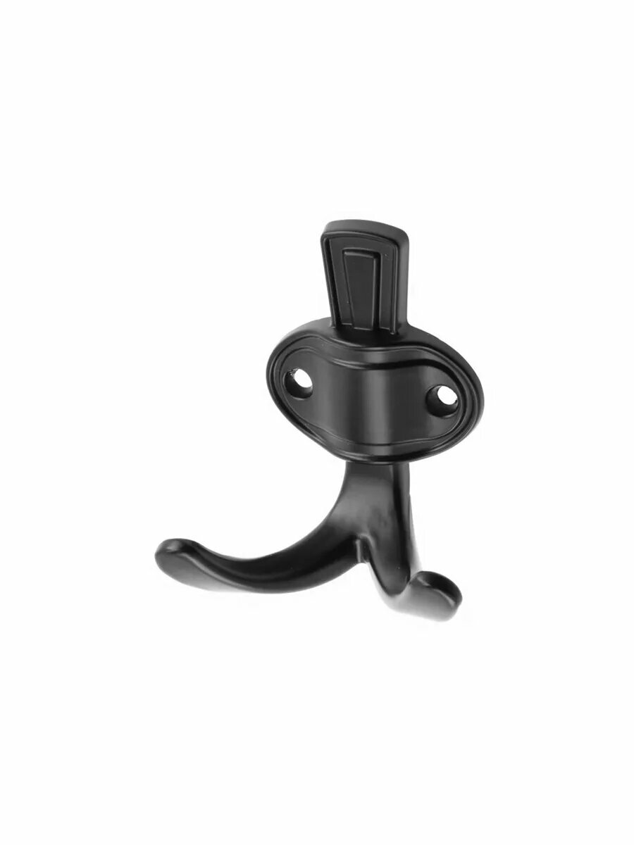 Крючок GTV GT CORUNA WZ-CORUNA-M-20M, настенный, двойной, металл, черный