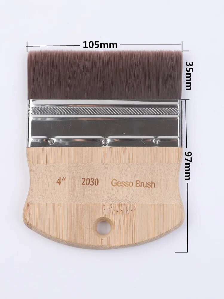 ArtSecret кисть для гессо 2030 синтетика, бамбук Коричневый, Size4 1pcs