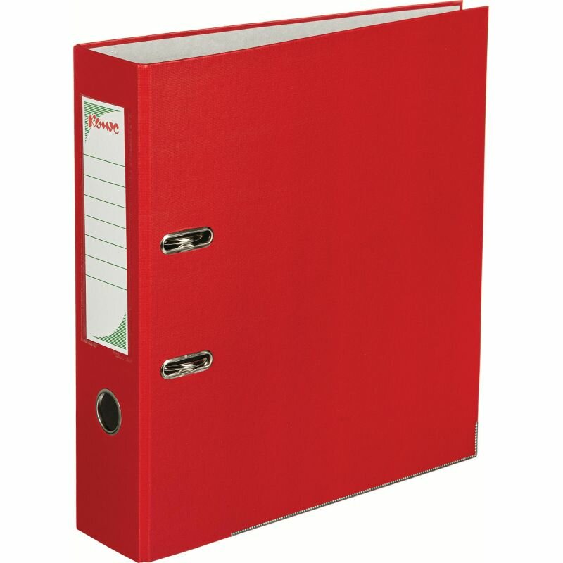 Комус Папка-регистратор, Экономи, 80 мм, с арочным механизмом, красная