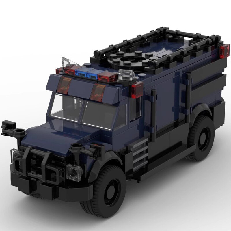 MOC-114926 SWAT штурмовая машина-головоломка, модель автомобиля для мальчиков, строительный блок, сборка, игрушка, модель в подарок