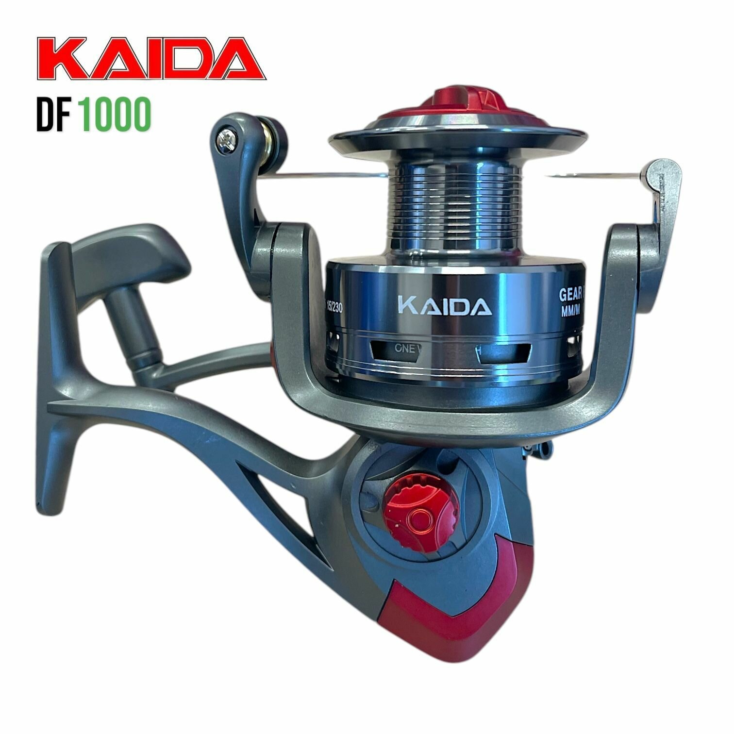 Катушка рыболовная Kaida DF-1000 3+1 на спиннинг, фидер, донку, удочку подарок рыбаку кайда дф