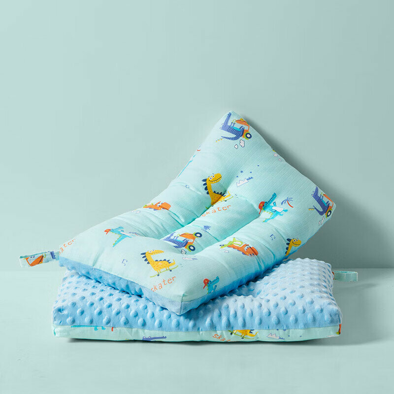 Duoxiai A-Type Pure Cotton Double-Layer Yarn Children's Comfort Bean Pillow, Washable Pillow Core, Single Pack, 50*30cm