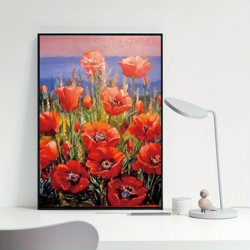 Алмазная мозаика Подсолнухи 30х40 см – набор для творчества с цветами, стразами и холстом