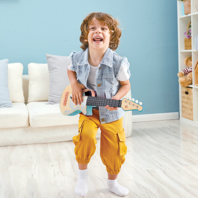 Hape Германия Детский музыкальный игрушечный гитара Рок-уклеоле для 3-6 лет День рождения Подарок Цвет：Рок-уклеоле с