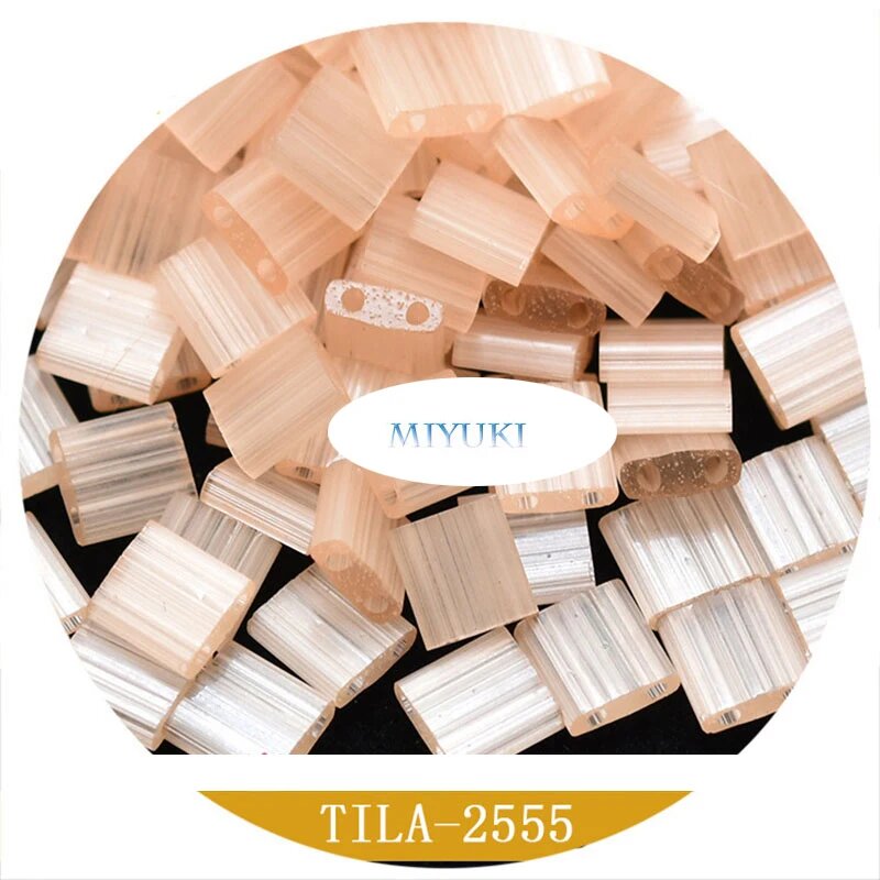 Бусины Miyuki TILA-2555 бежевые, 3g 34pcs