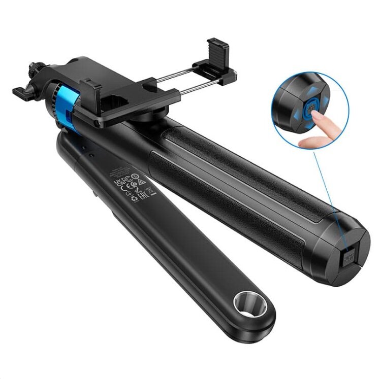 Трипод для селфи Hoco K22 Handy Anti-Shake Live Broadcast holder, 1.75 м, 4,5-7", Черный — фото 1